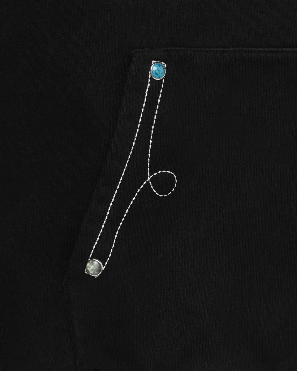 Stone Rivet Hoodie Washed Black – FUGAZI®