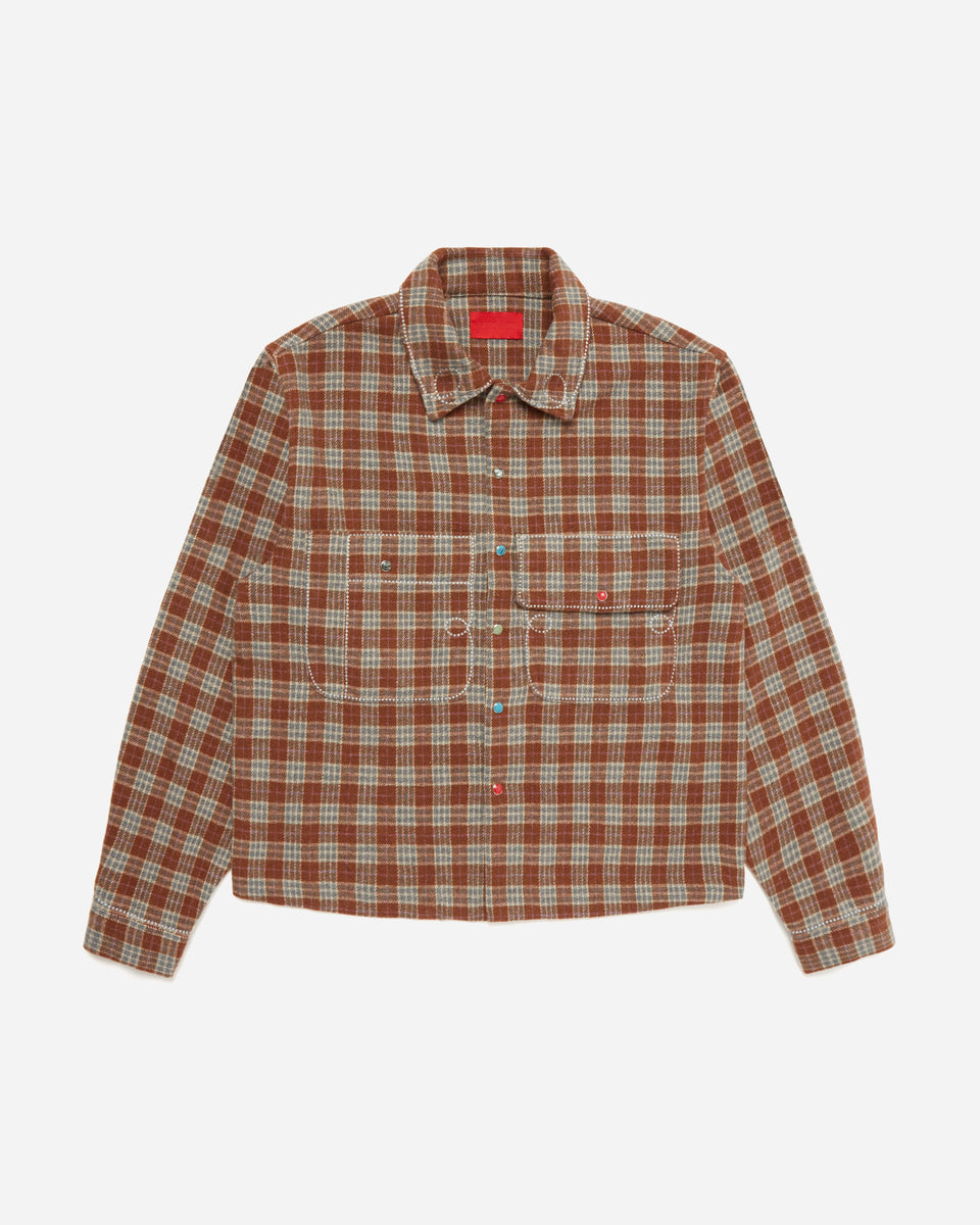 Stone Snap Flannel Brown – FUGAZI®