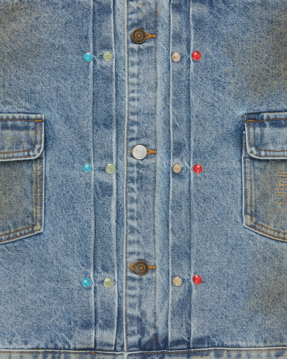 Stone Rivet Denim Jacket Mud Washed – FUGAZI®