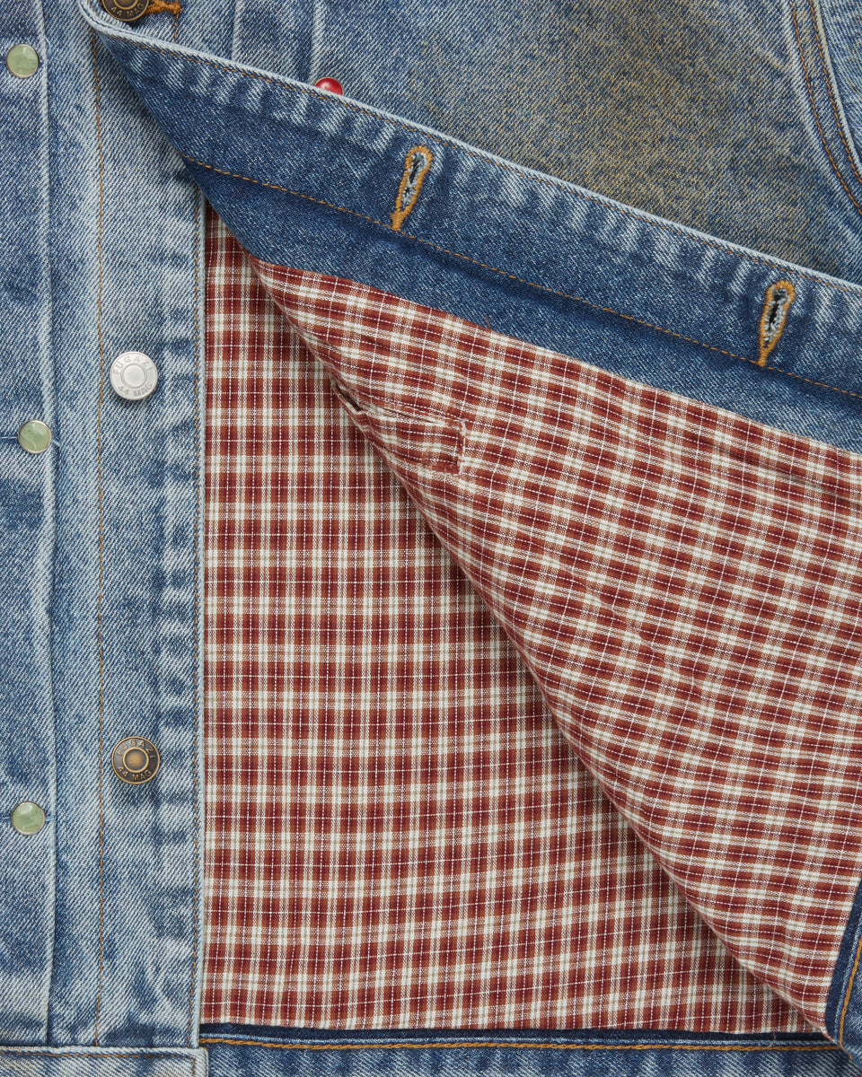 Stone Rivet Denim Jacket Mud Washed – FUGAZI®