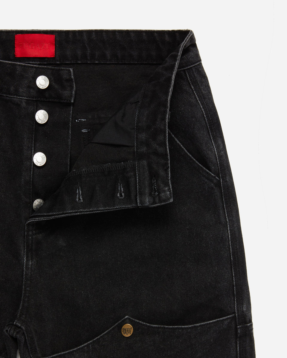 Western Snap Jeans Washed Black – FUGAZI®